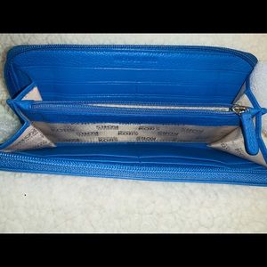 Michael Kors | Bags | Mk Electric Blue Saratoga Wallet | Poshmark